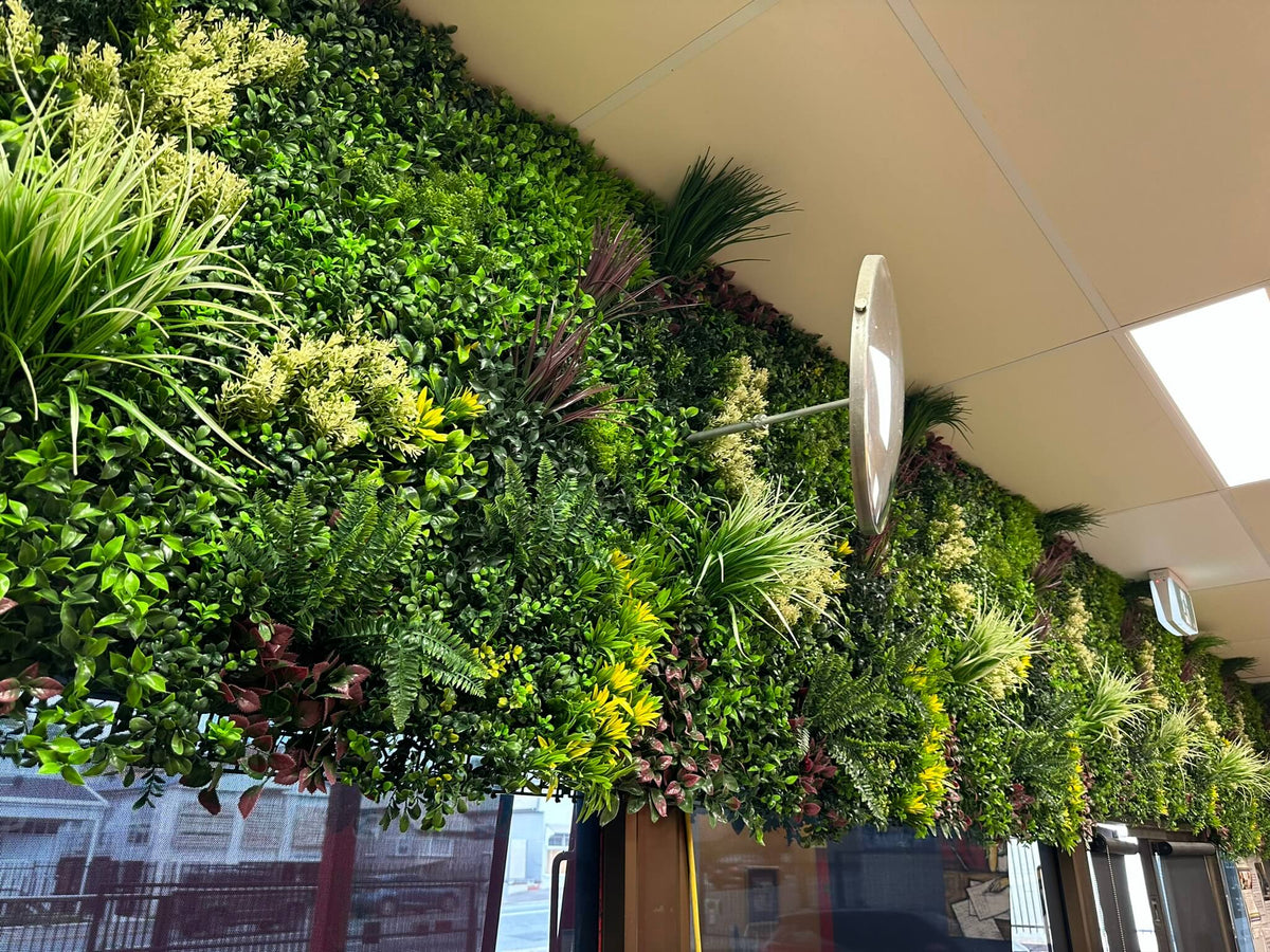 Evergreen Triptych Set of 3 Artificial Vertical Garden Green Wall Panel ...