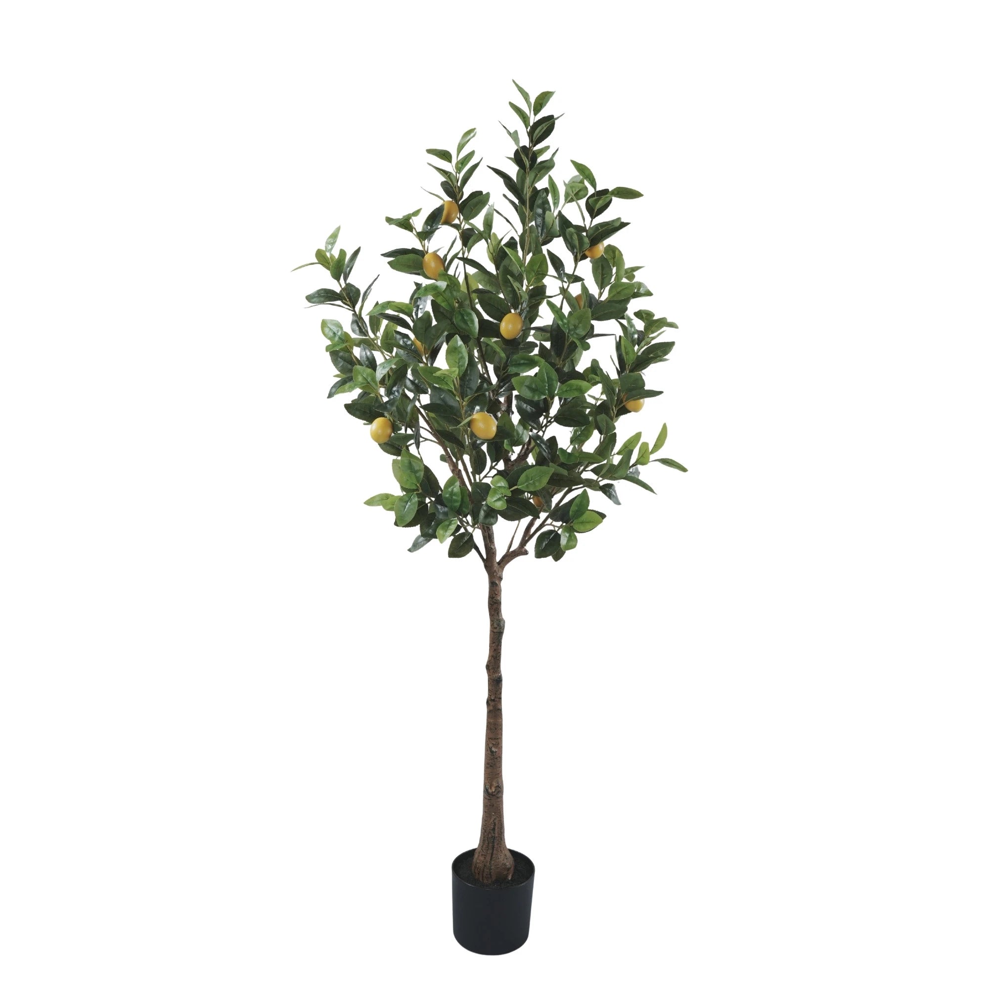 Premium Artificial Lemon Tree 63" - Realistic Fake Citrus Tree with Fruit